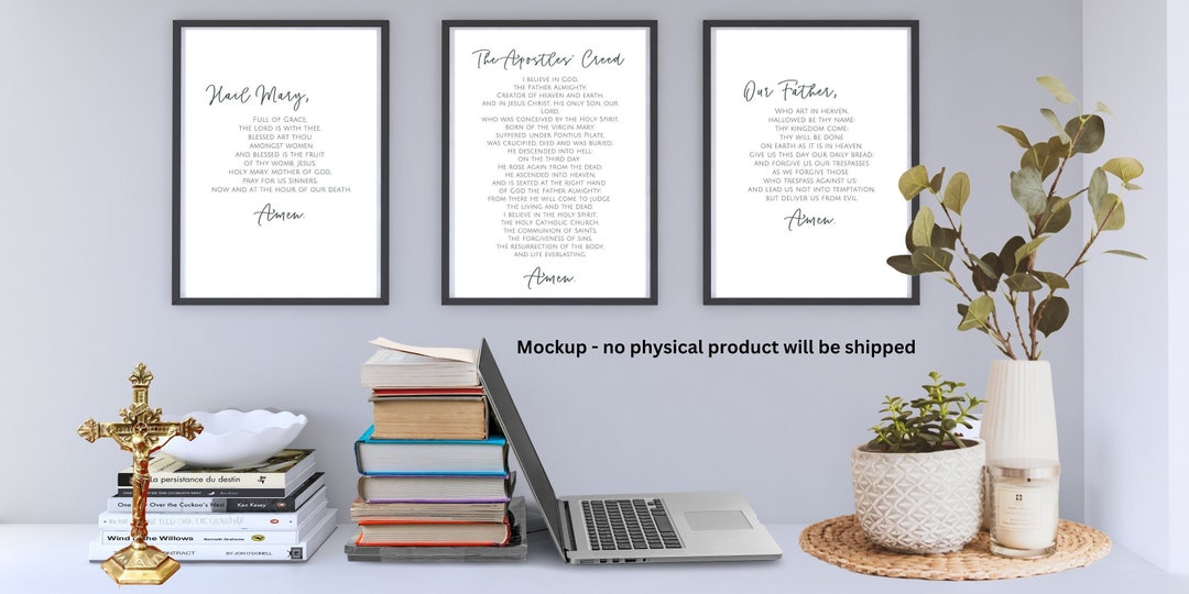 Catholic Prayer Prints: Our Father, Hail Mary, Apostles' Creed (digital ...