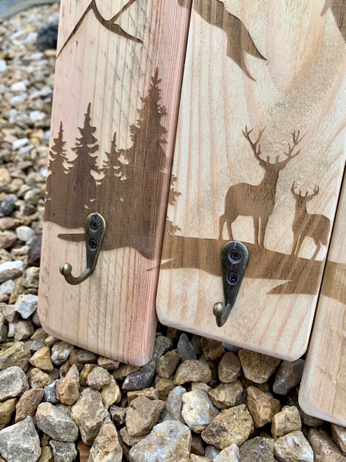 Keyboard Deer Landscape Mountains Wood Decoration | Etsy