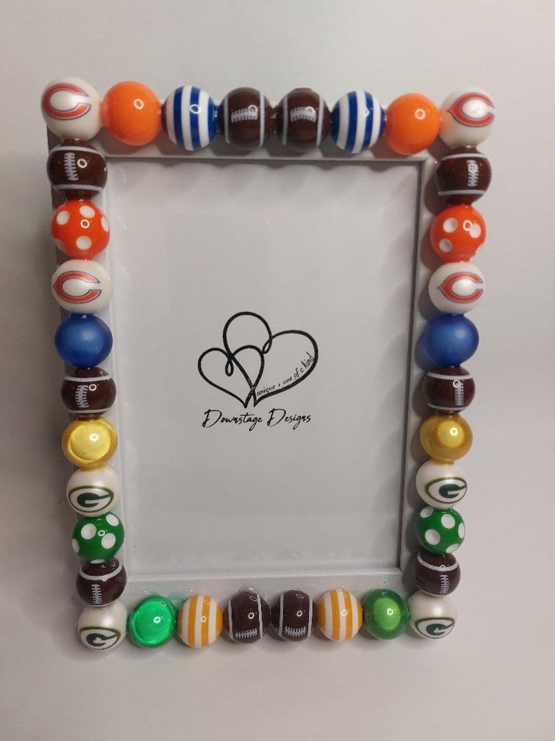 Frame, "house Divided" Inspired Vertical Large Bead Design on a 5x7 ...