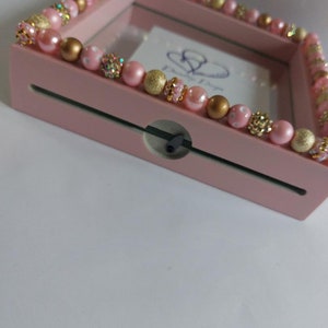 Frame, "pink & Bougie" Small Bead Design on a Infinity Pink Frame - Etsy