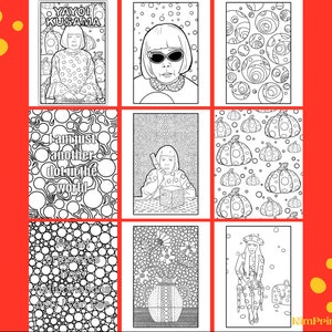 Yayoi Kusama Coloring Book Digital Instant Download | Etsy