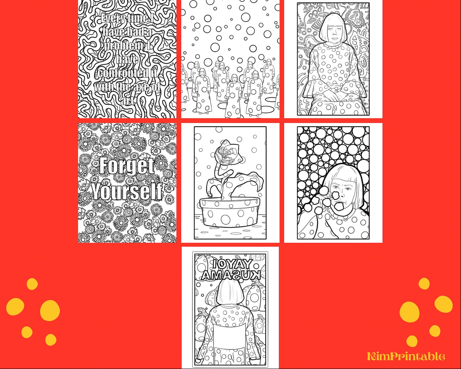 Yayoi Kusama Coloring Page at Kenneth Shorter blog