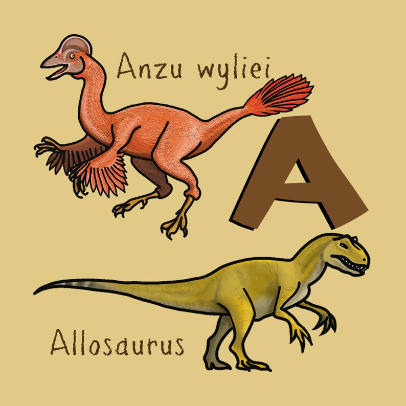 Prehistoric Animals Alphabet Fabric Panel Suitable for Quilt (fabric ...