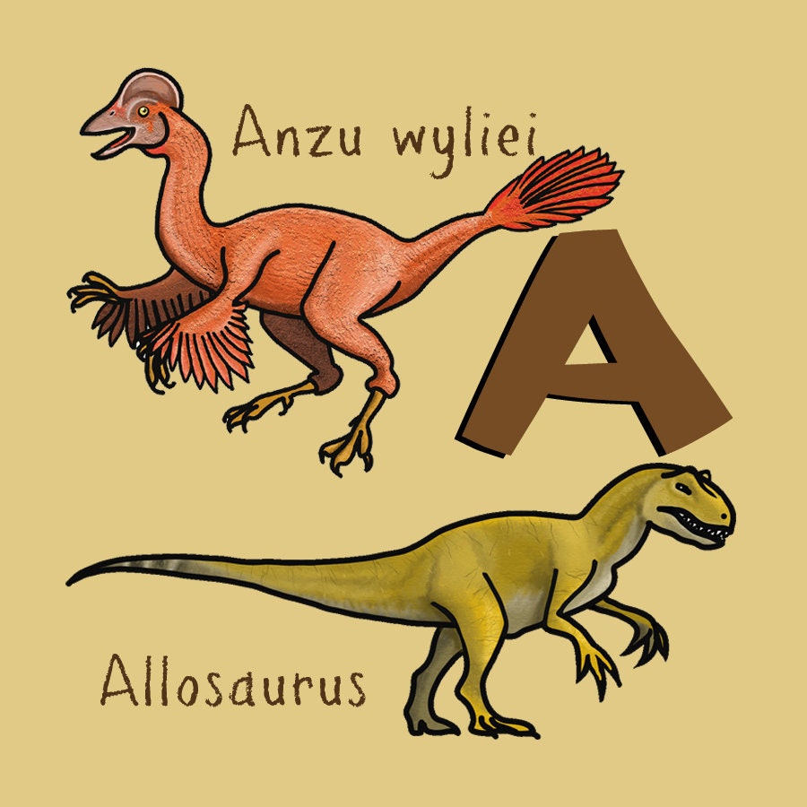 Prehistoric Animals Alphabet Fabric Panel Suitable for Quilt (fabric ...