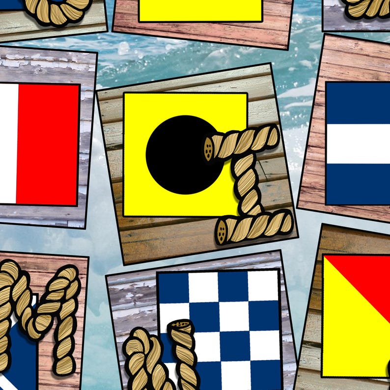 Nautical Flags Alphabet Quilt Panel (FABRIC ONLY) Personalized Lap Size ...