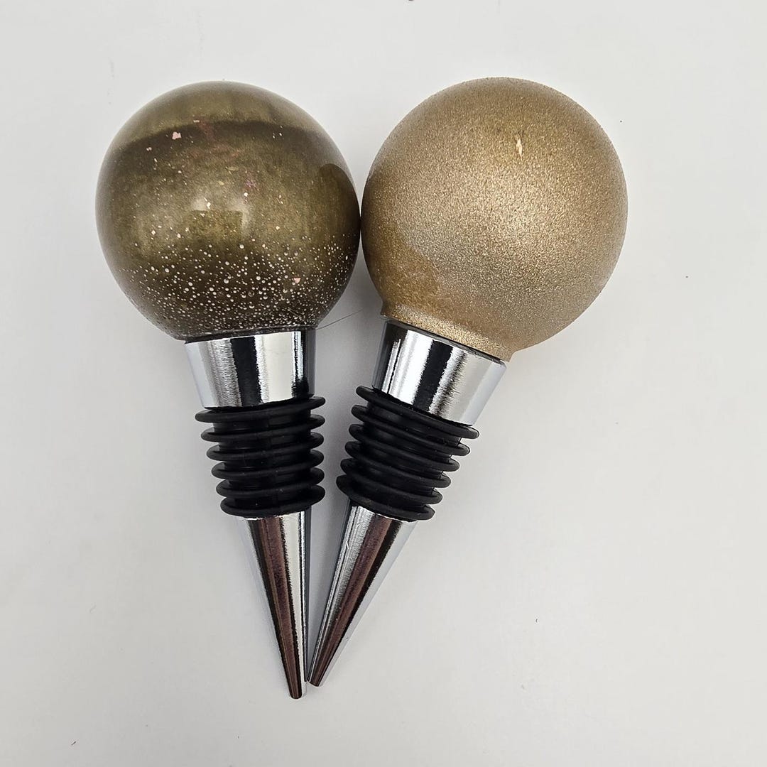 Gold Wine Stoppers Set - Premium Seal for Wine Bottles - Perfect Gift ...
