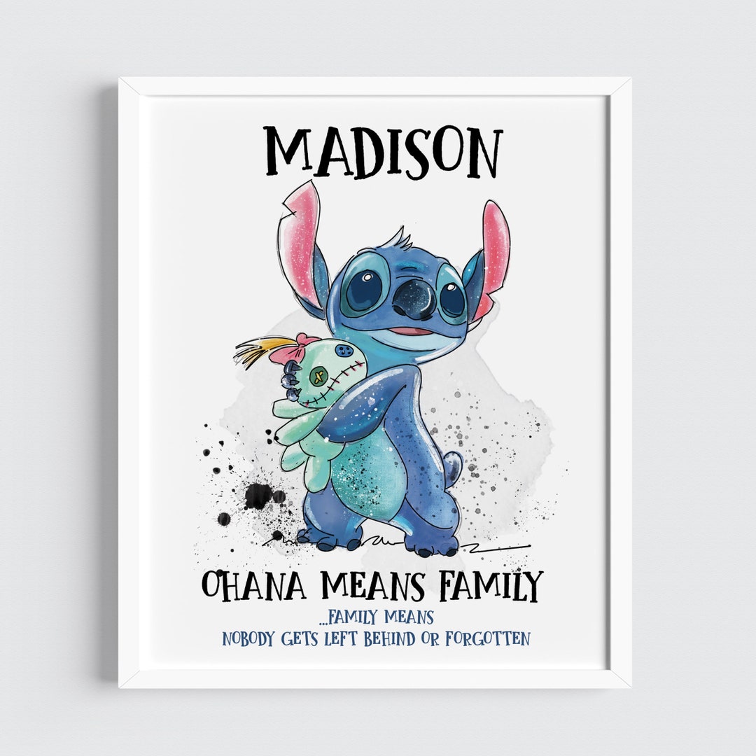 Hand-drawn 'stitch' Personalised Stitch Your Name Print High Quality ...