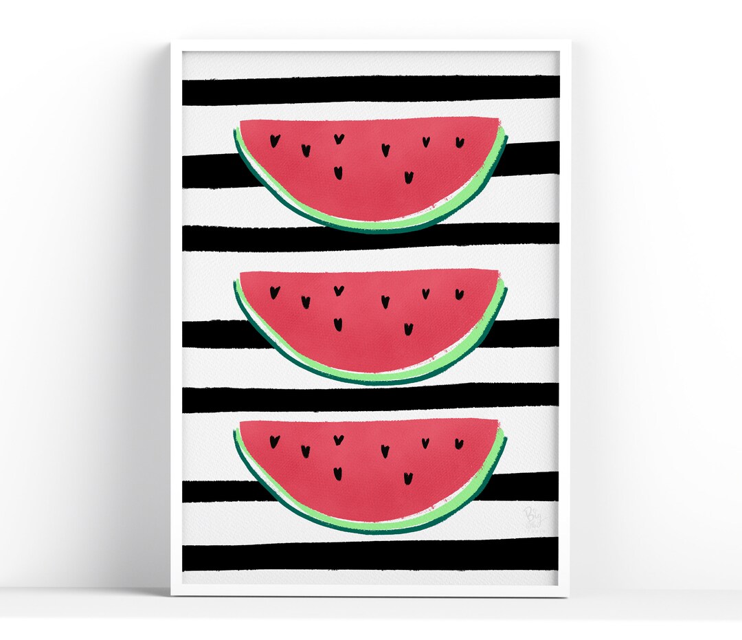Watermelon | Unframed | Contemporary | Art Print | Home Decor | Poster ...