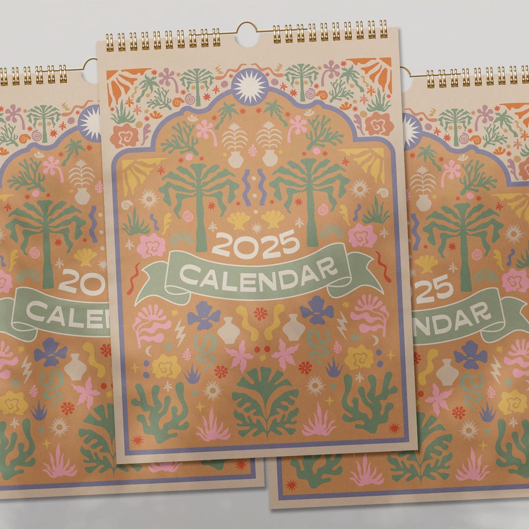 2025 Boho Wall Calendar | A3 Portrait Calendar Planner | Stylish 12 ...