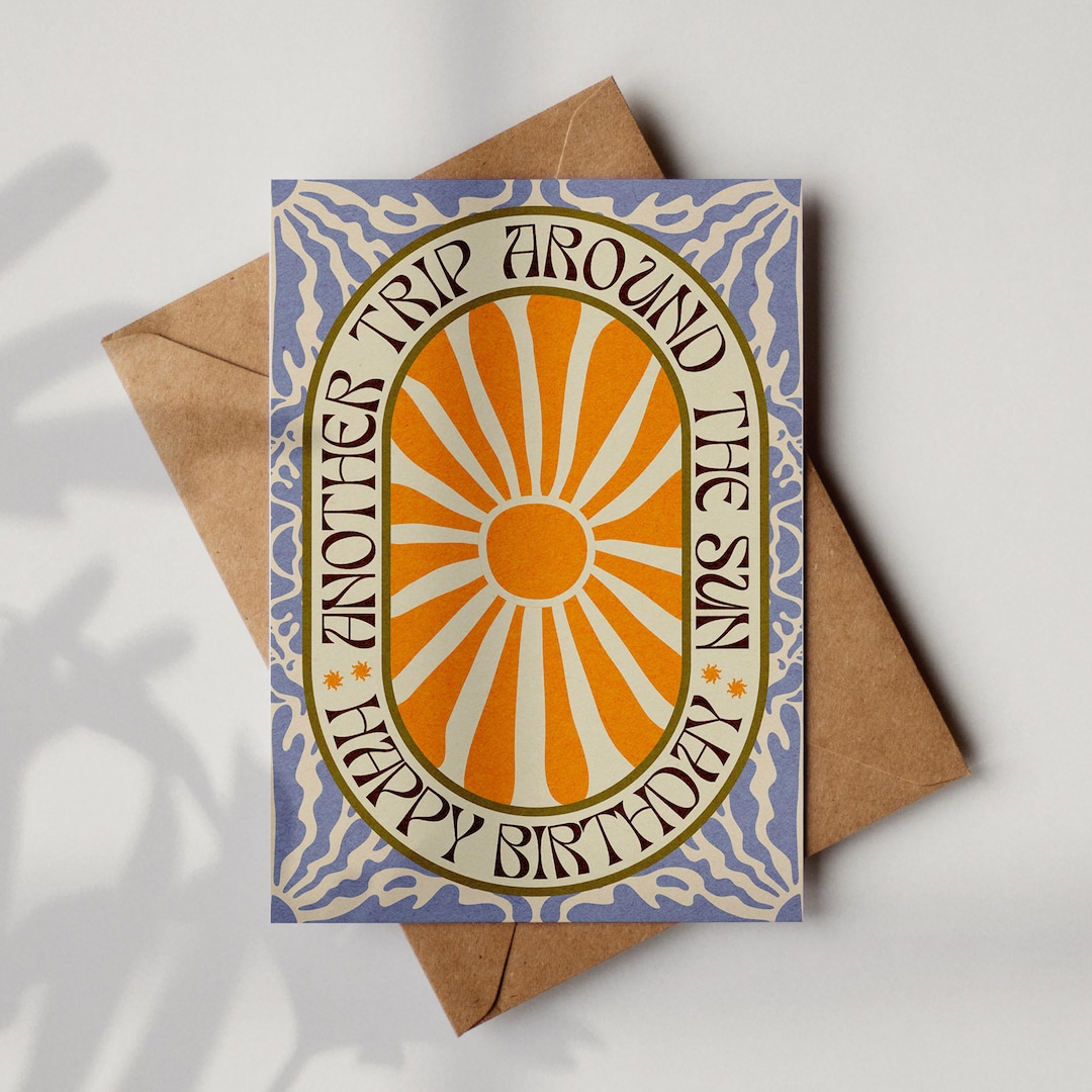 Another Trip Around the Sun A6 Birthday Card With Kraft (brown ...