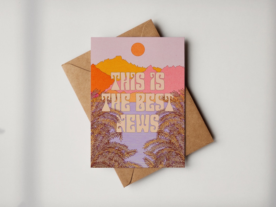 Boho Congratulations Card: Recycled A6 Greetings Card - Etsy