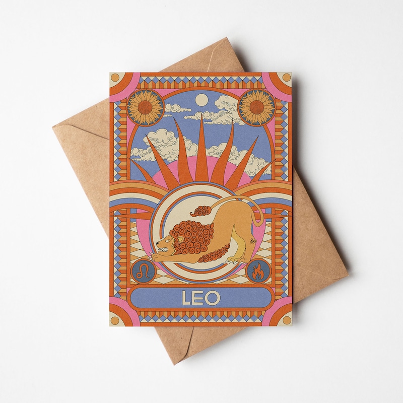 Leo Greeting Card - Etsy