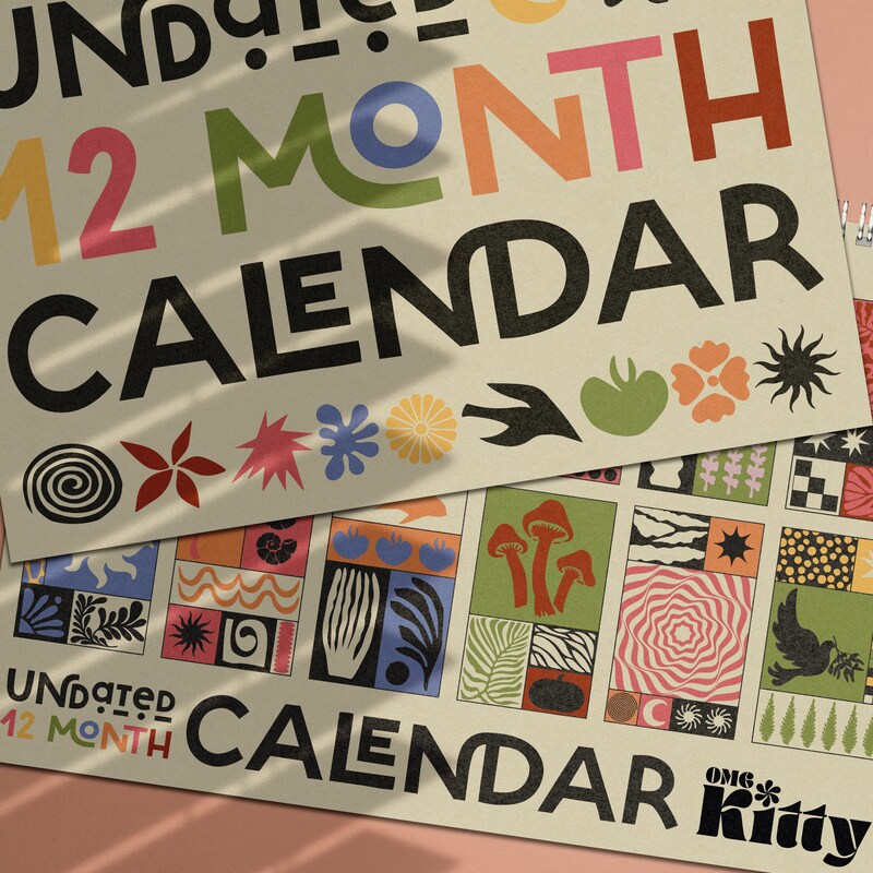 12 Month Editable Calendar - Etsy