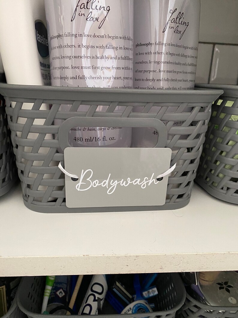 1 or 2 Hole personalised Loop Tags / Basket Tags / Luggage | Etsy