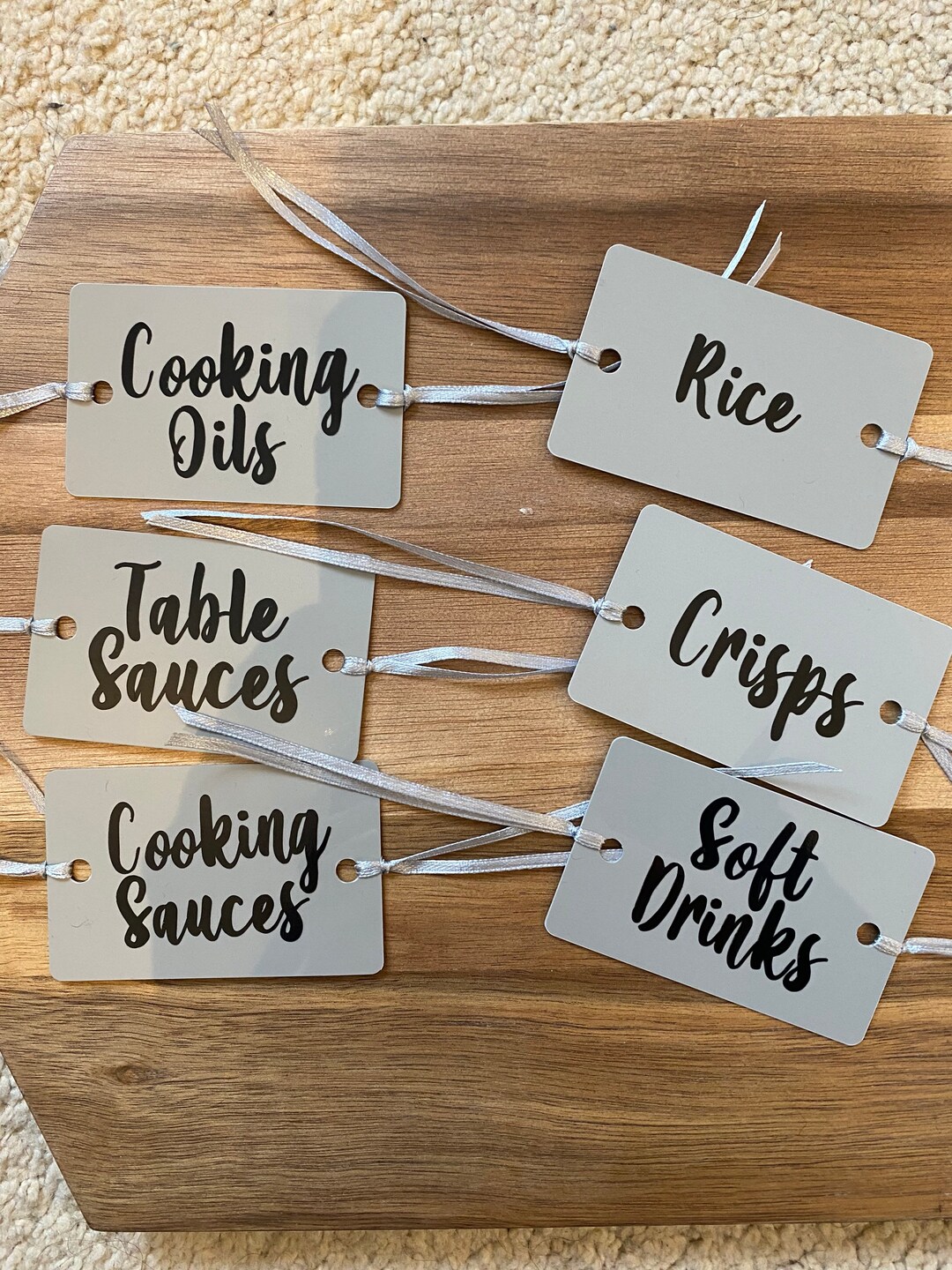 1 or 2 Hole Personalised Loop Tags / Basket Tags / Luggage - Etsy UK