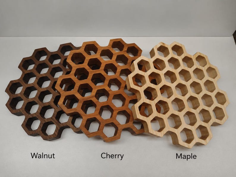 Honeycomb Wood Trivet: Kitchen Counter Protector - Etsy