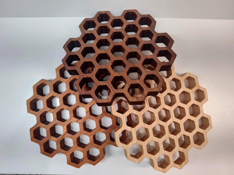 Honeycomb Wood Trivet: Kitchen Counter Protector - Etsy