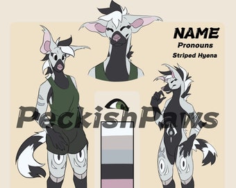 Hyena Fursona Adoptable - Etsy