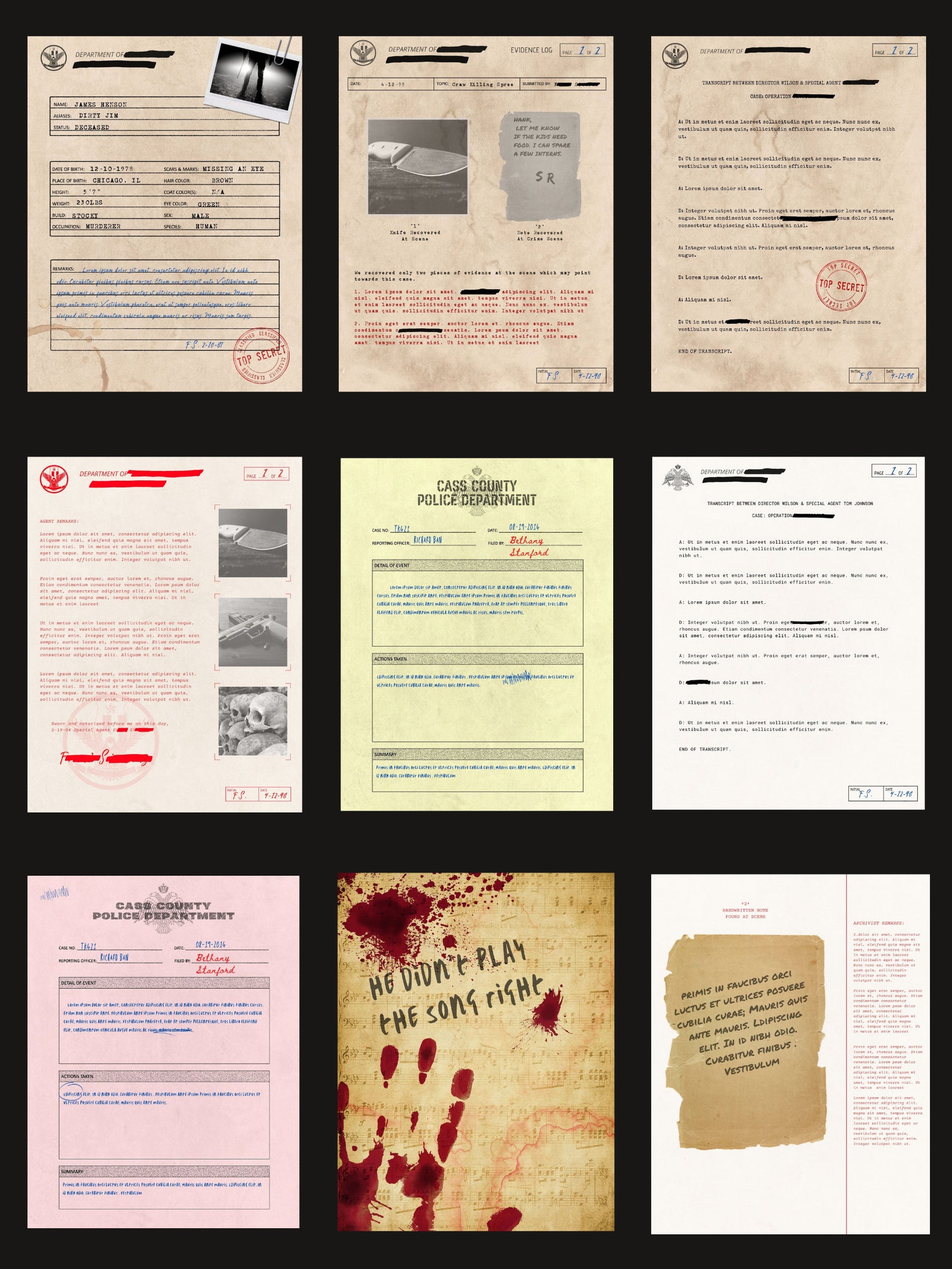 Case File Template Pack 50 Assets Canva Editable Aged - Etsy