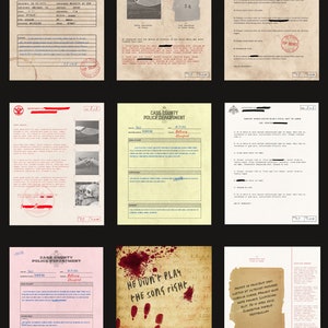 Case File Template Pack - 50+ Assets - Canva - Editable - Aged Paper ...