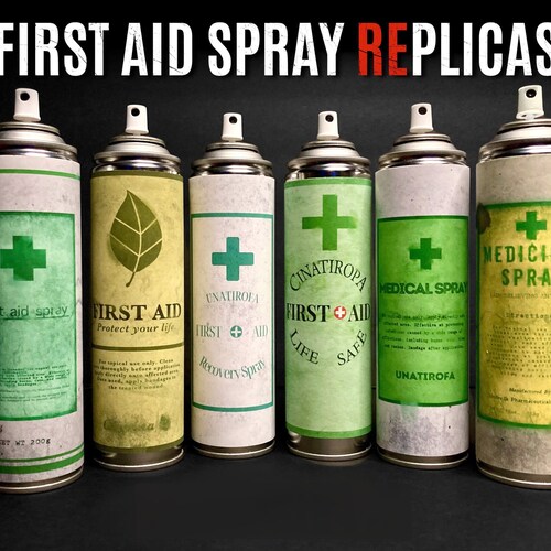 Resident Evil Unatirofa First Aid Spray Can Labels Digital - Etsy Australia