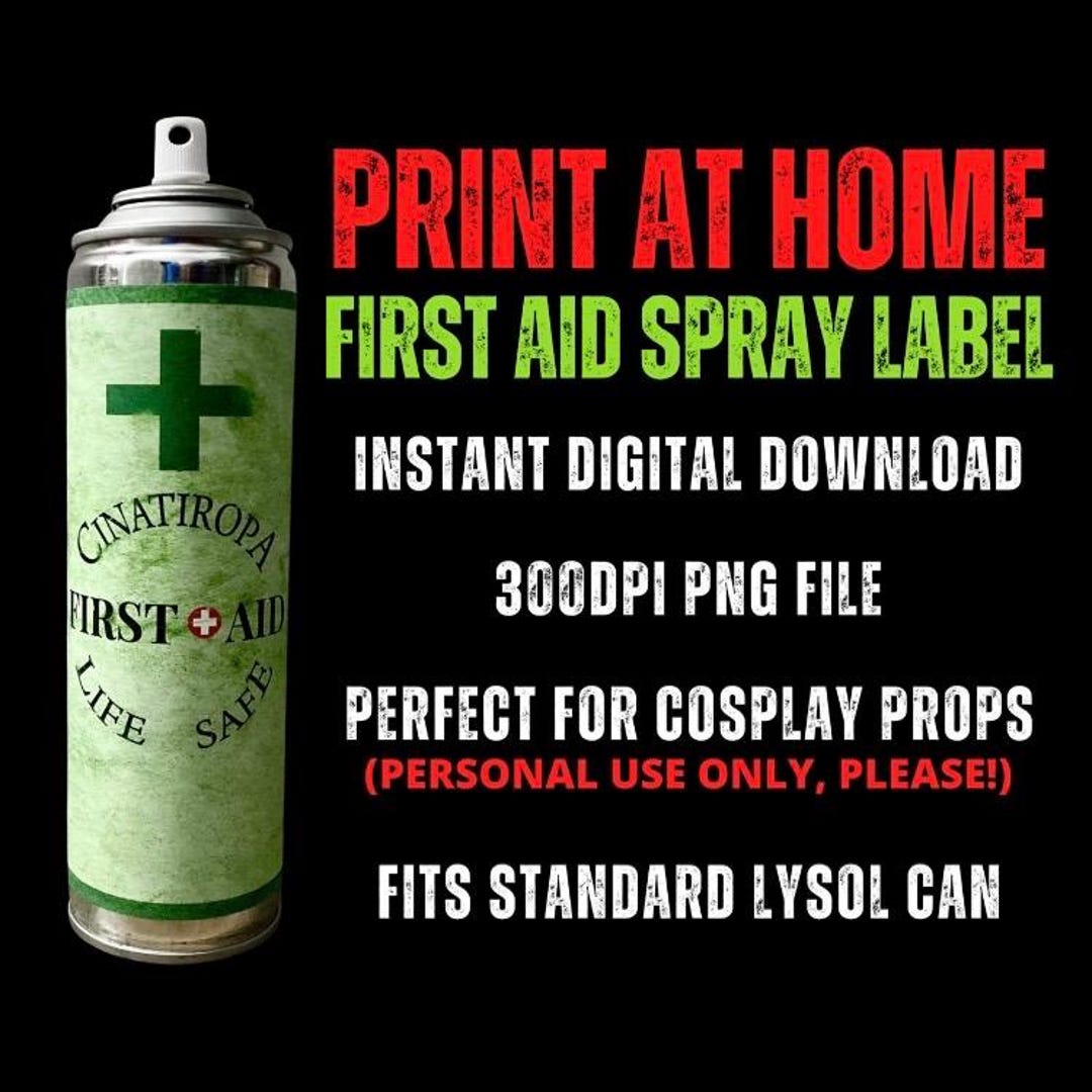 Resident Evil 4 First Aid Spray Label Printable | RE4 RE Remake Cosplay ...
