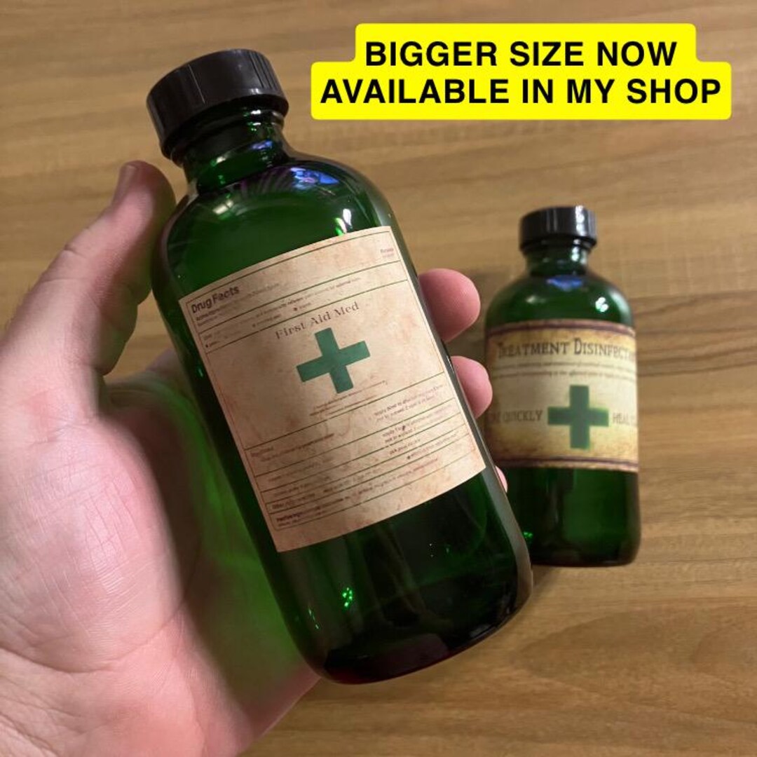 Resident Evil First Aid Replica - Glass Bottle - Apothecary Vial ...