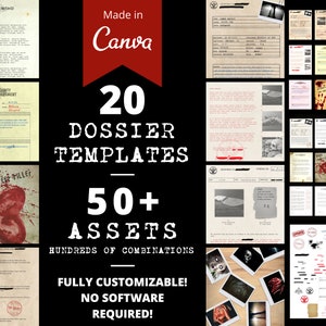 Case File Template Pack - 50+ Assets - Canva - Editable - Aged Paper ...