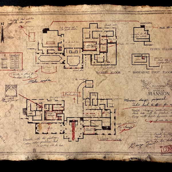 Spencer Mansion Map - Etsy