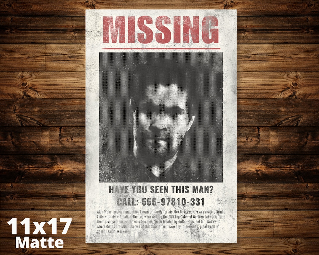 Missing Poster - Video Game Replica - Recreation - Cosplay Prop - Etsy