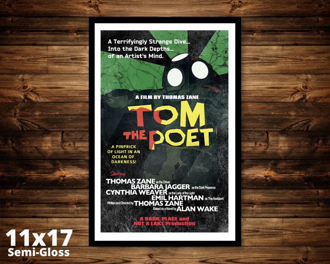 Thomas Zane Art Print - Tom the Poet - Inspired by Alan Wake - 11 X 17 ...