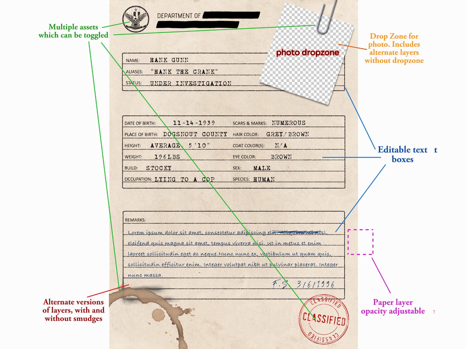 Case File Dossier Template Editable Vintage Style - Etsy