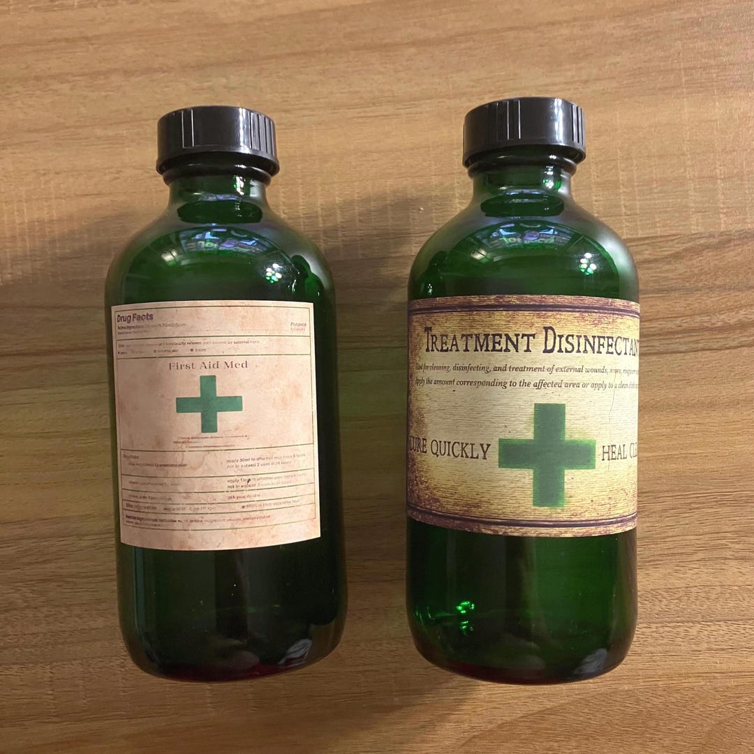 Resident Evil First Aid Replica - Glass Bottle - Apothecary Vial ...