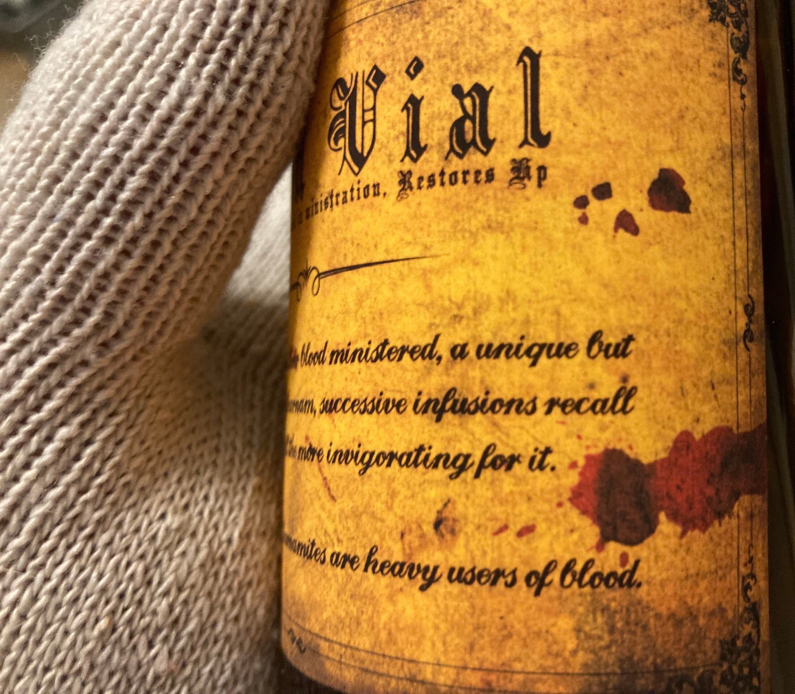 Bloodborne Blood Vial Replica Apothecary Bottle Cosplay - Etsy