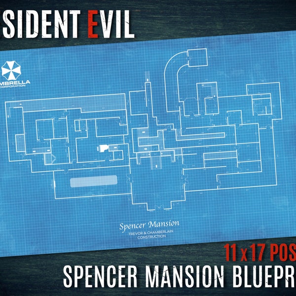 Resident Evil Mansion Poster - Etsy