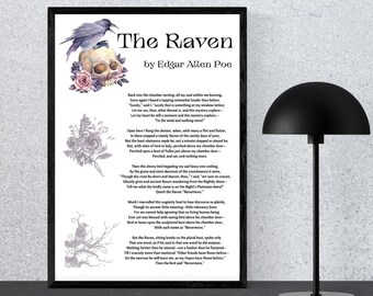 Raven Gothic Poster - Etsy
