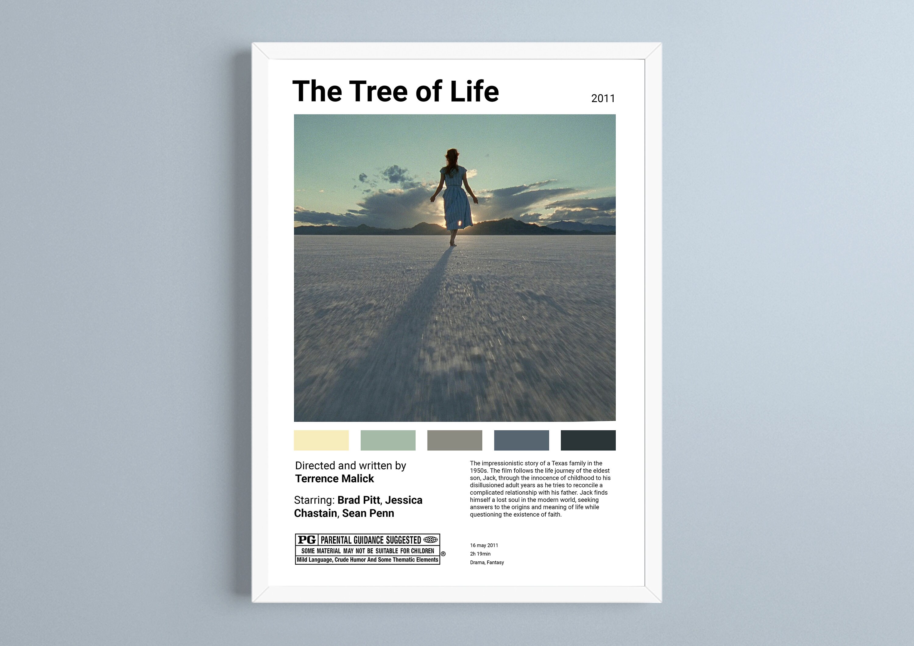 The Tree of Life | Terrence Malick | Small Retro Movie Printable Poster ...
