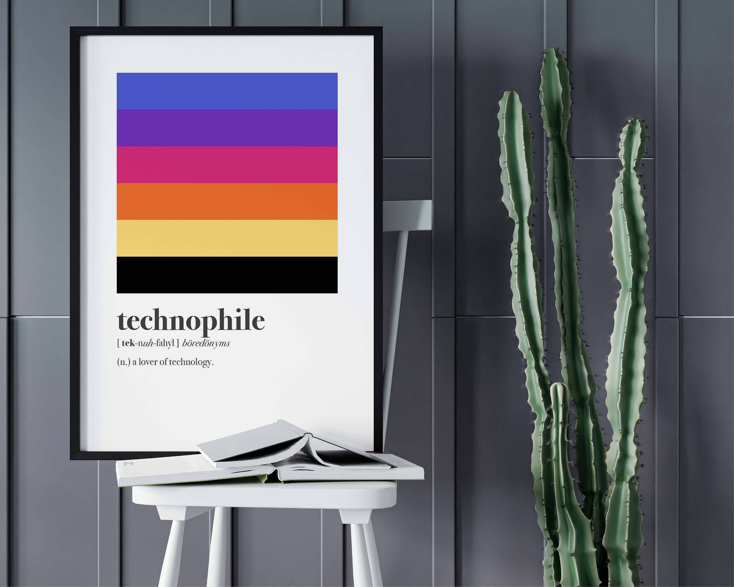 Technophile, a Lover of Technology, Definition Print, INSTANT PRINTABLE ...