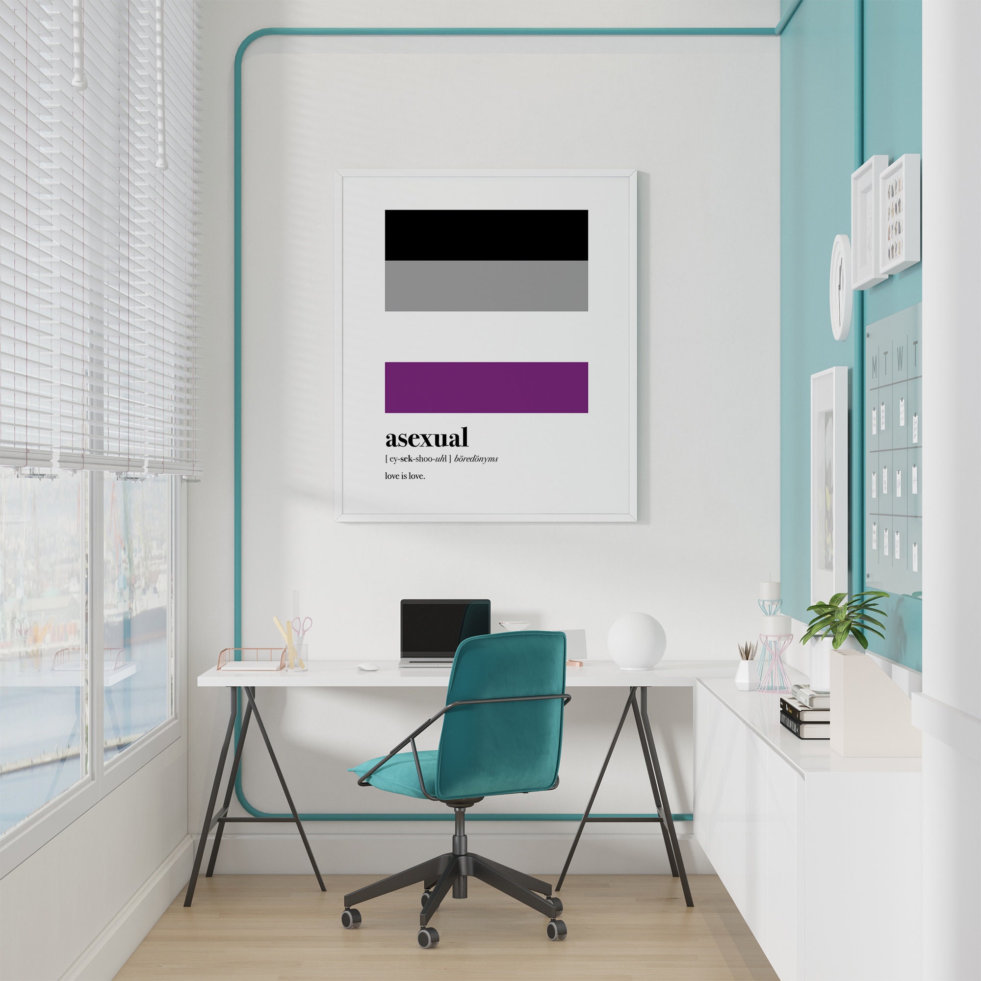 Asexual Pride Print, Subtle Ace Flag, Asexuality Art, Love Is Love ...