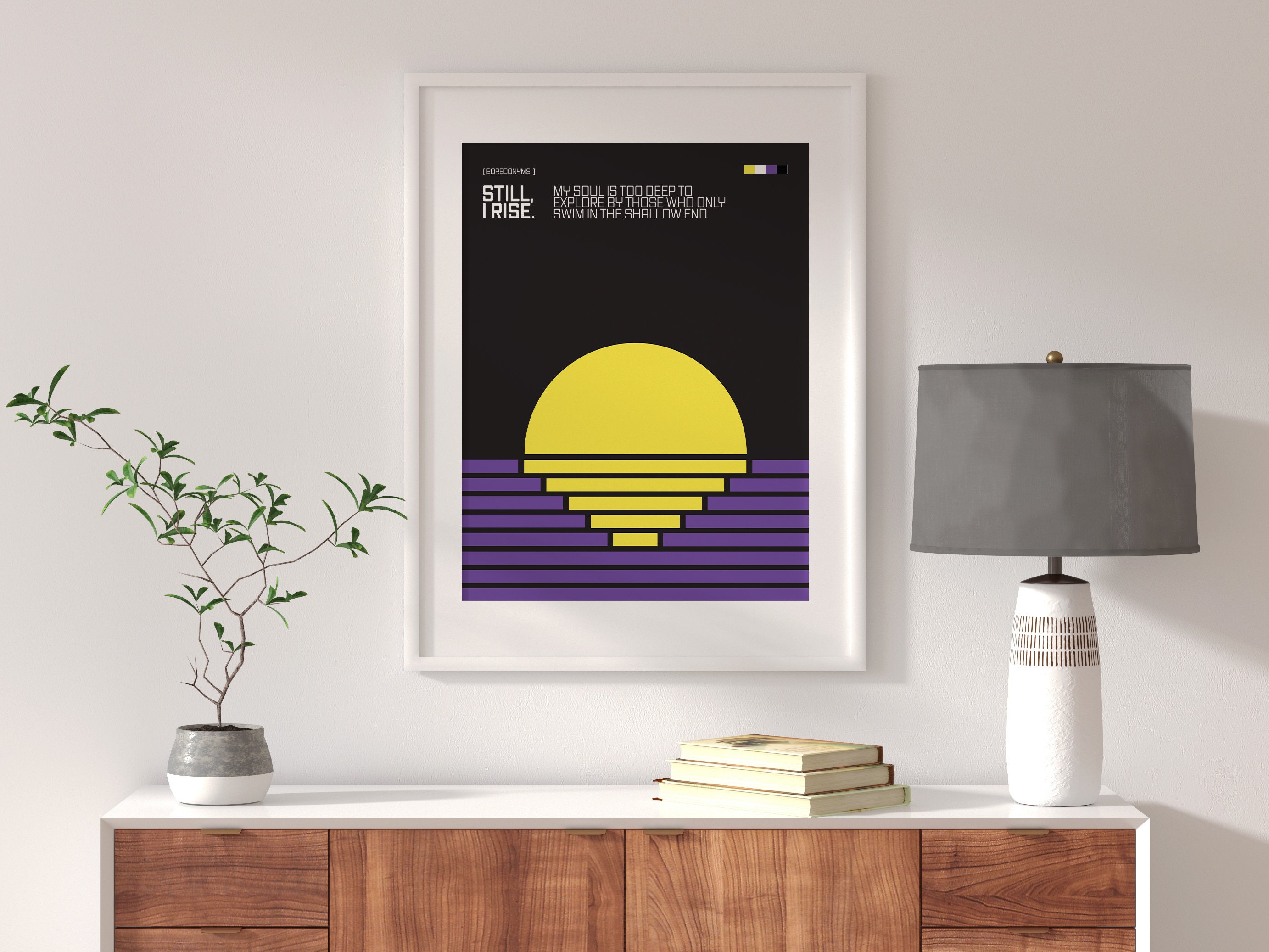 Still I Rise, Subtle Non-binary Pride, Enby Print, Nonbinary Gift ...