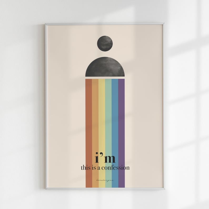 PRIDE Poster, Coming Out Ideas, LGBTQ+ Print, QUEER Wall Art, Gifts for ...