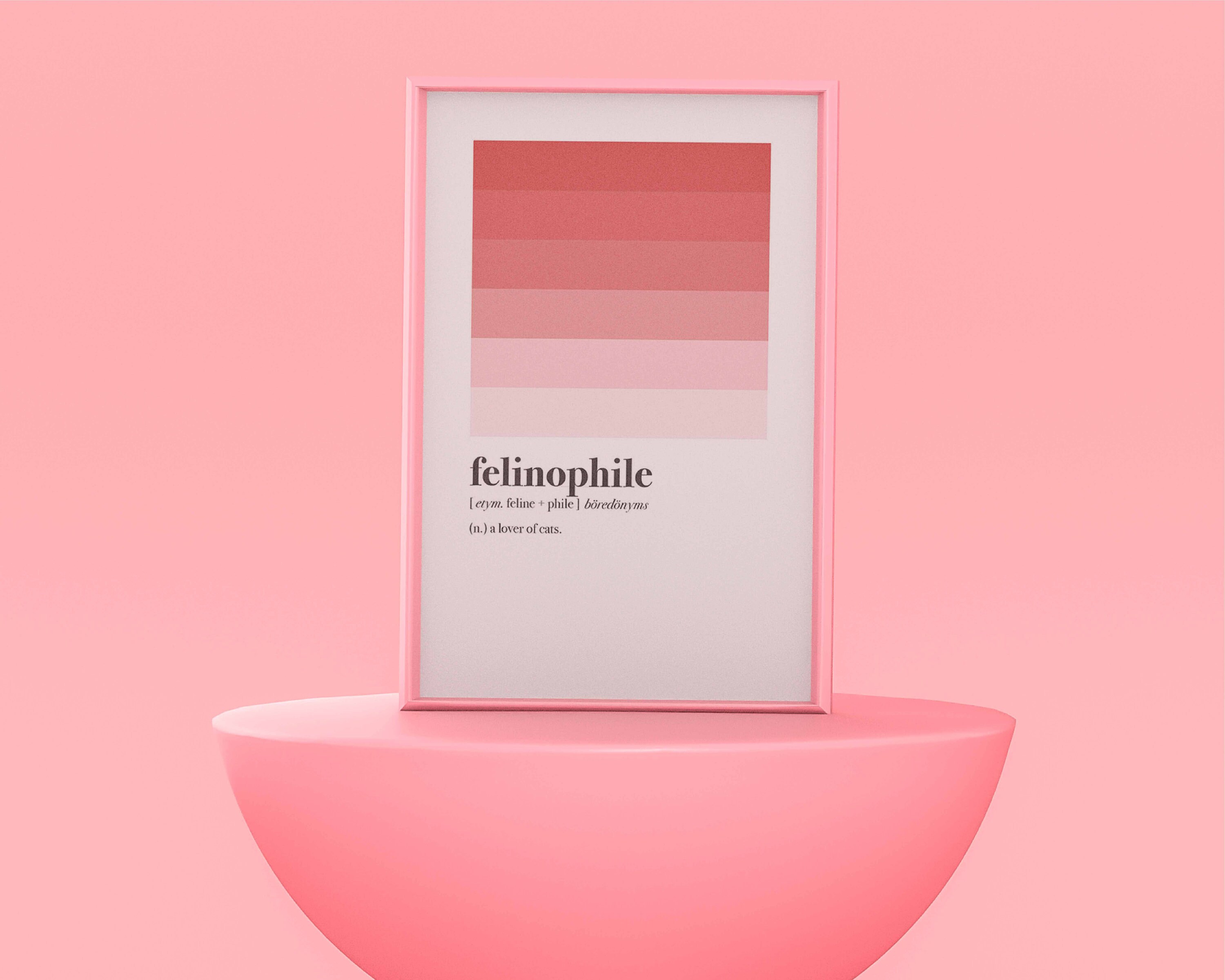 Felinophile, Definition Print, INSTANT PRINTABLE DOWNLOAD, Dictionary ...