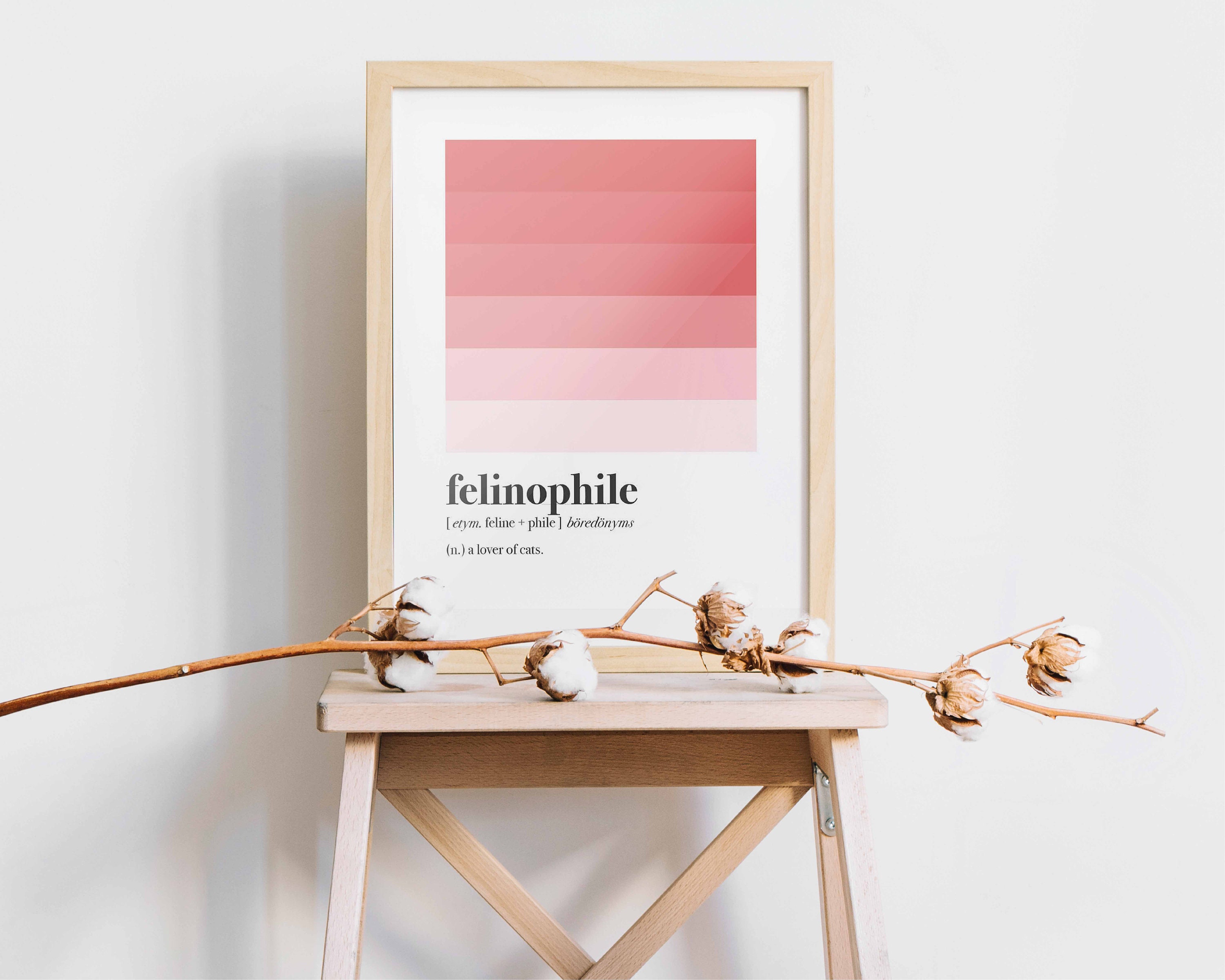 Felinophile, Definition Print, INSTANT PRINTABLE DOWNLOAD, Dictionary ...