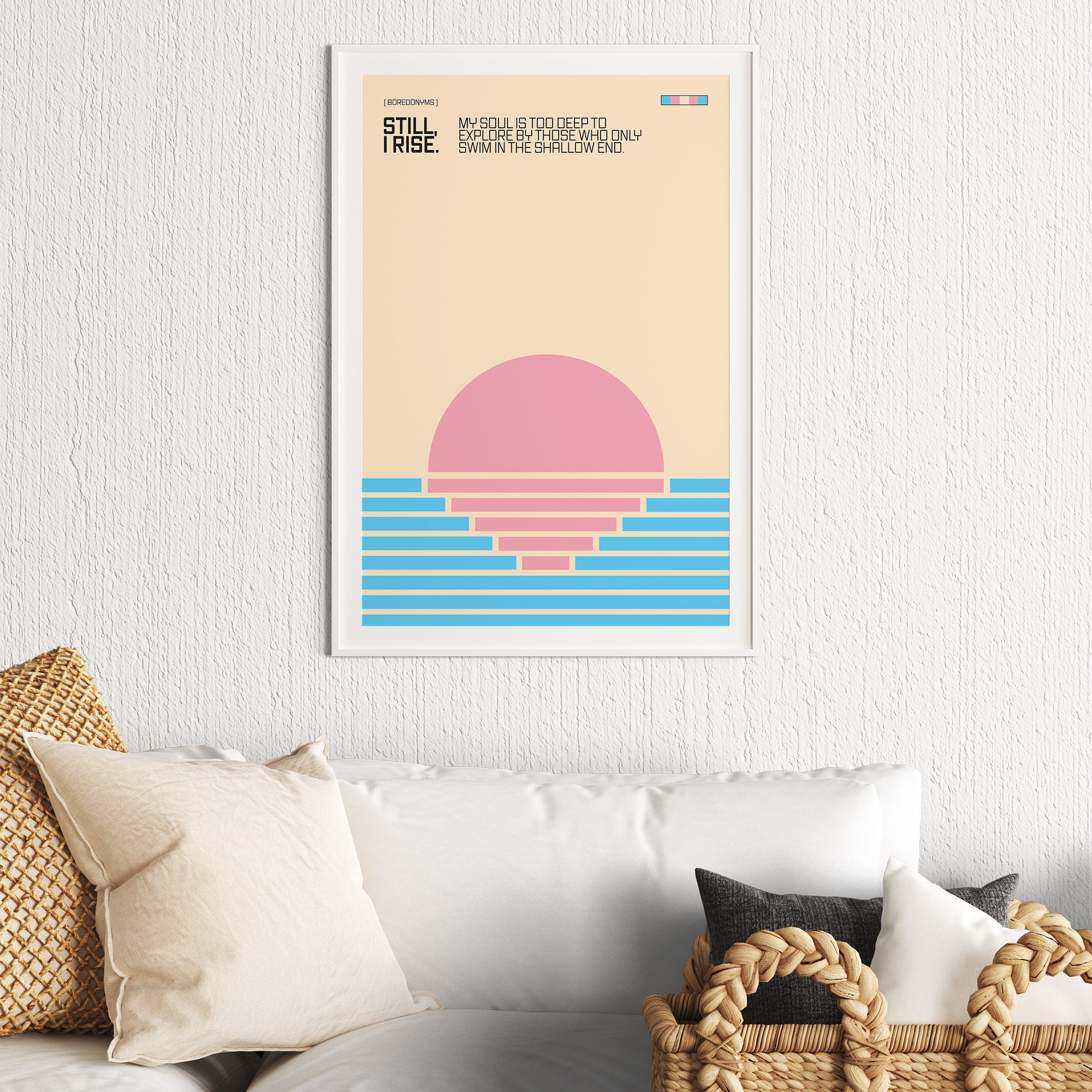 Still i rise, subtle trans pride, transgender poster, sunrise landscape ...