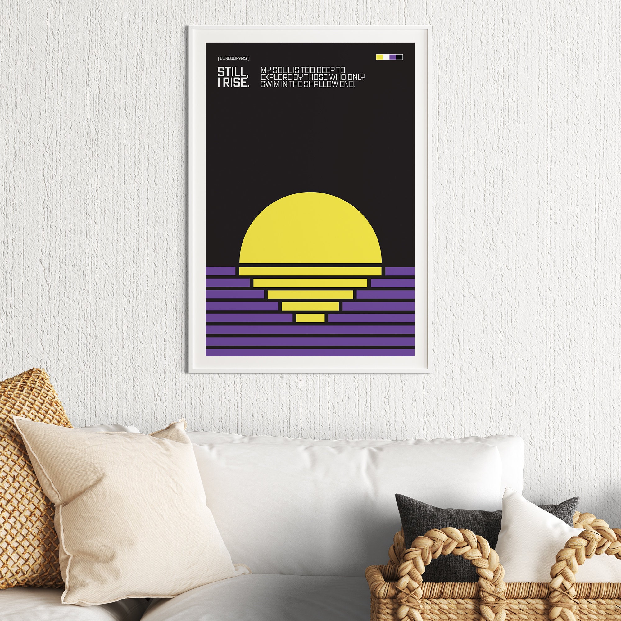 Still I Rise, Subtle Non-binary Pride, Enby Print, Nonbinary Gift ...