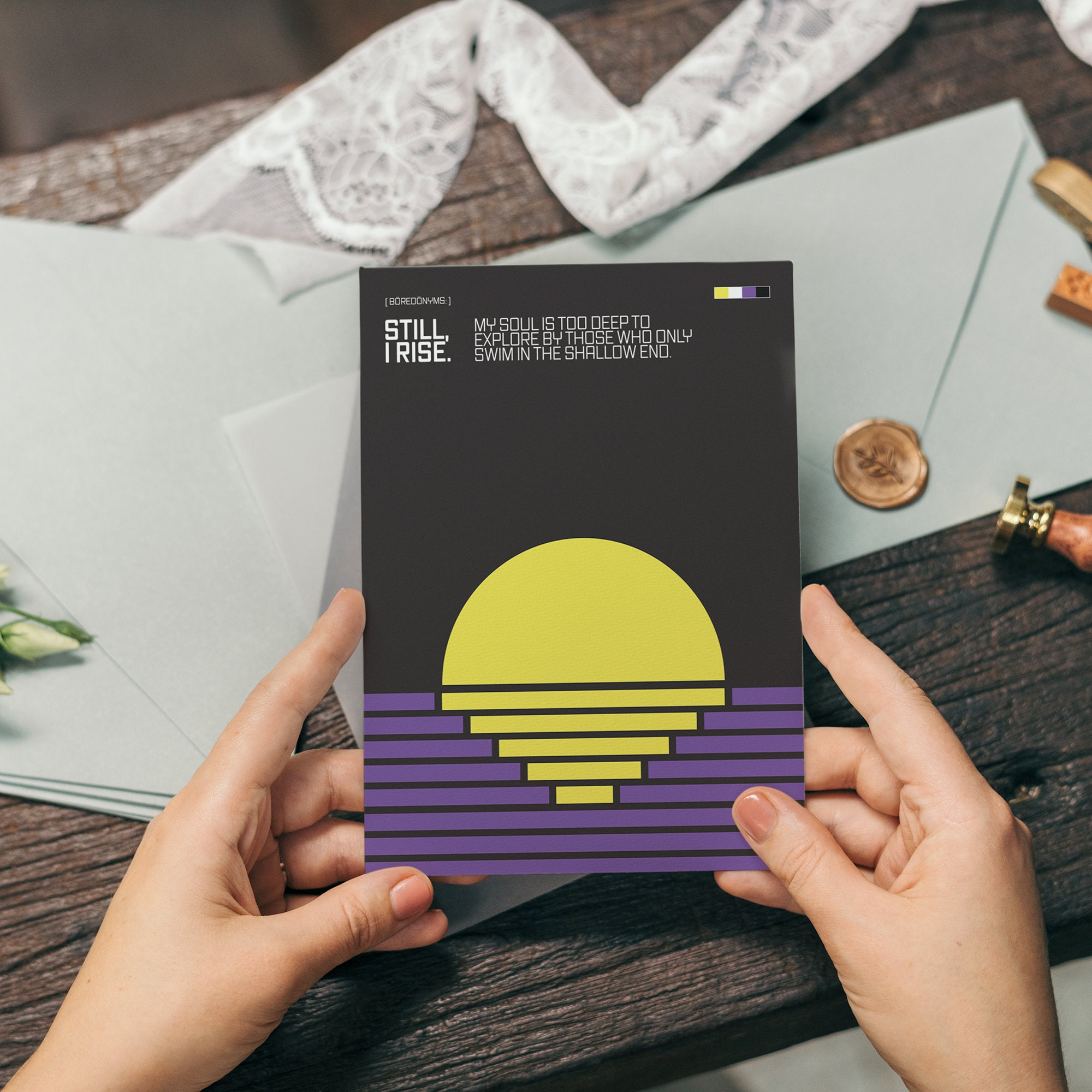 Still I Rise, Subtle Non-binary Pride, Enby Print, Nonbinary Gift ...