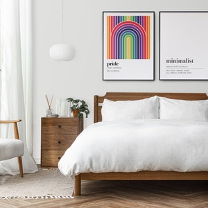 Subtle Queer Pride Print, Retro Abstract Rainbow, Mid-century Modern ...