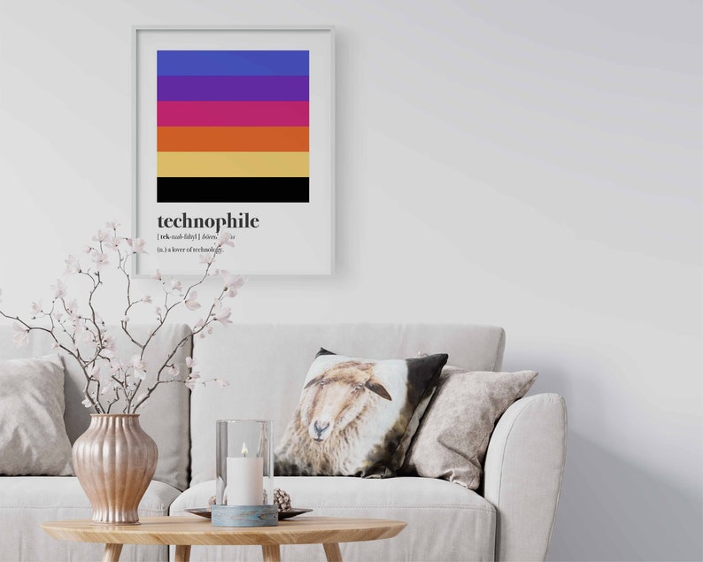 Technophile, a Lover of Technology, Definition Print, INSTANT PRINTABLE ...