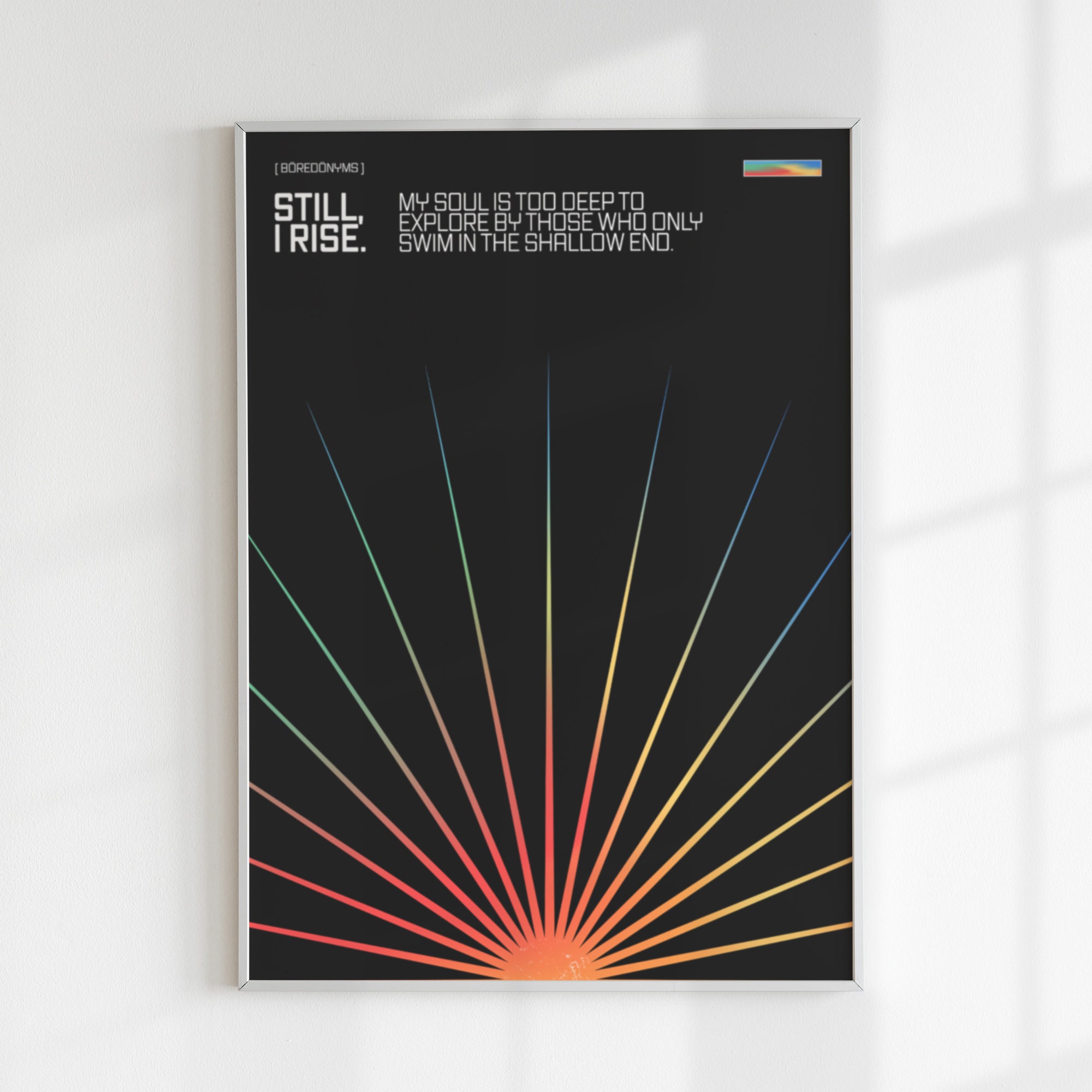 Still I Rise Maya Angelou Subtle LGBTQ Wall Art Queer - Etsy