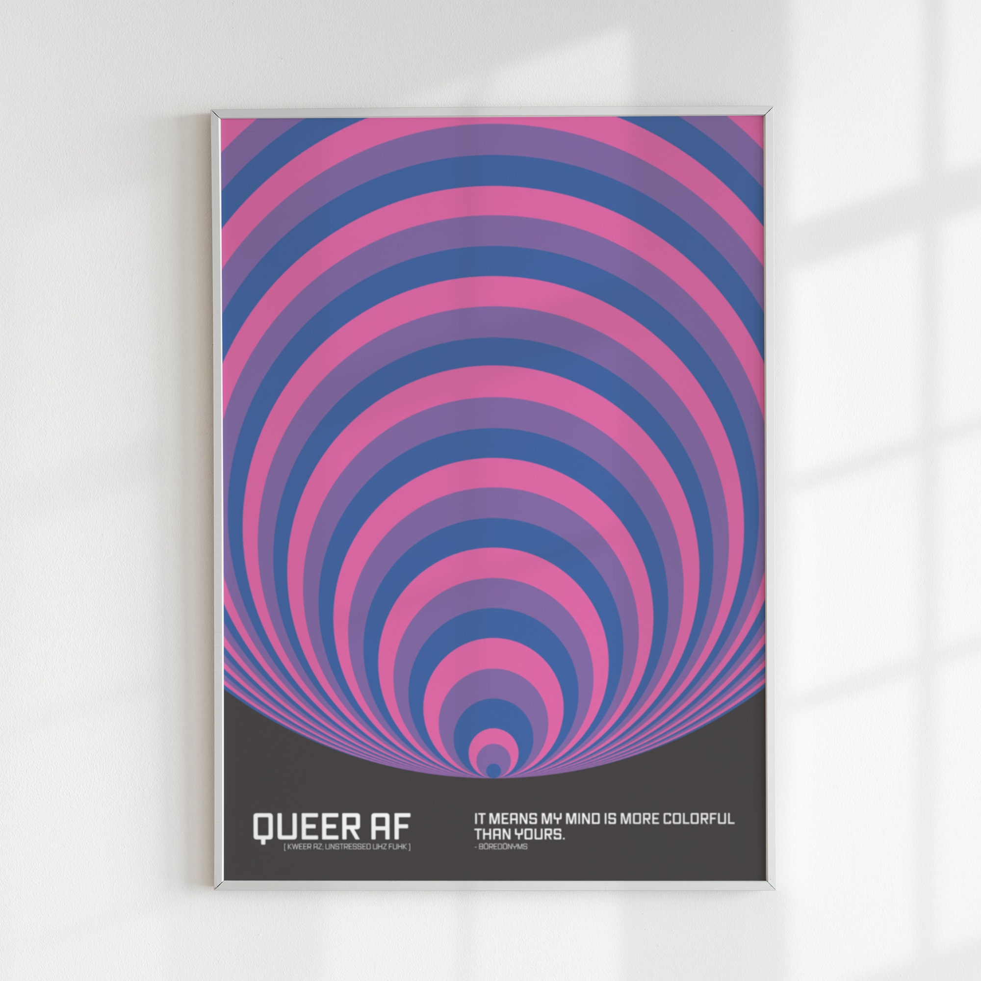 QUEER AF Definition Print, Subtle Bi Pride Printable, Abstract Bisexual ...